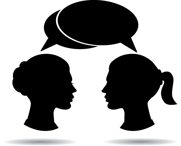 Friendly conversation between two people Vector Image