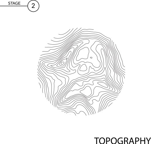 Topographic map trail mapping grid contour Vector Image
