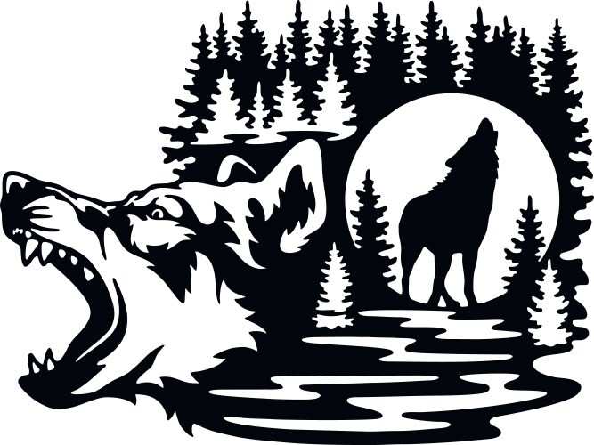 Wolf Pack Vector Images (over 1,200)