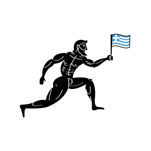 Ancient greek warrior Royalty Free Vector Image