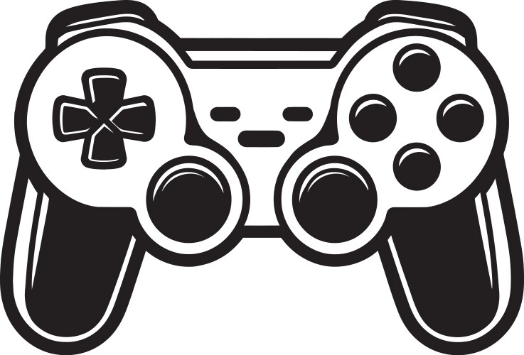 Consolecommand black logo controller icon Vector Image