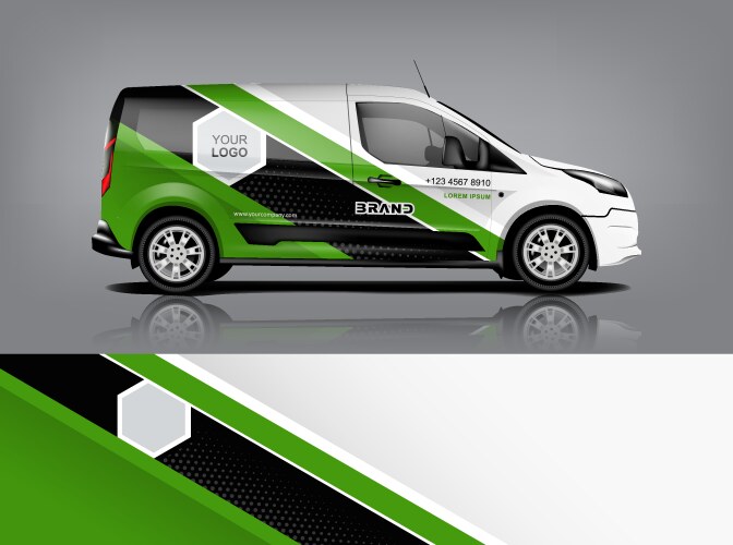 Wrap car decal design custom livery race rally Vector Image