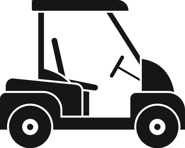 Modern golf cart icon cartoon style Royalty Free Vector