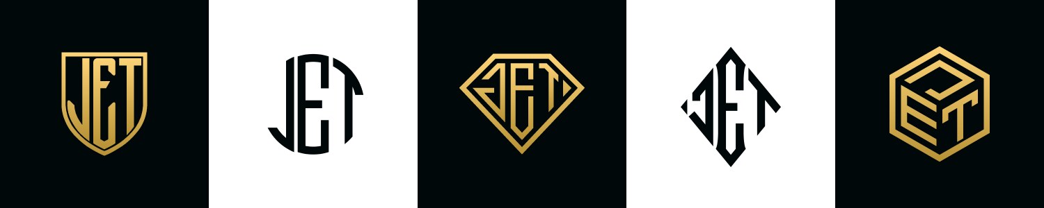 Initial letters joi logo designs bundle Royalty Free Vector