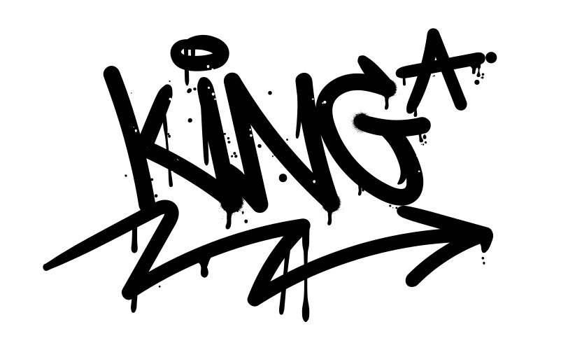 King graffiti lettering Royalty Free Vector Image