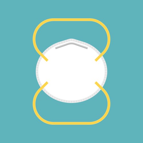 N95 mask respiratory protection Royalty Free Vector Image