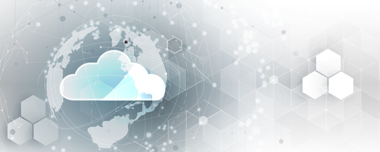 Modern cloud technology integrated digital web Vector Image