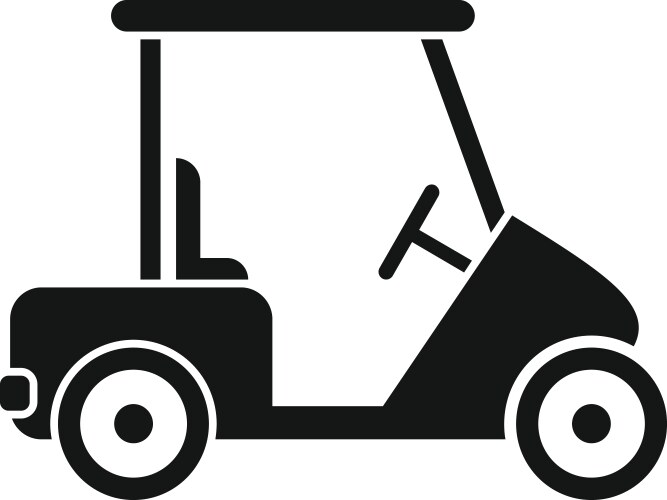 Modern golf cart icon cartoon style Royalty Free Vector