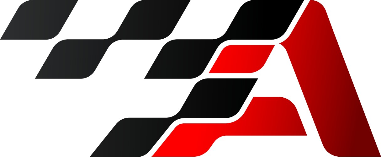 Letter k with racing flag logo Royalty Free Vector Image