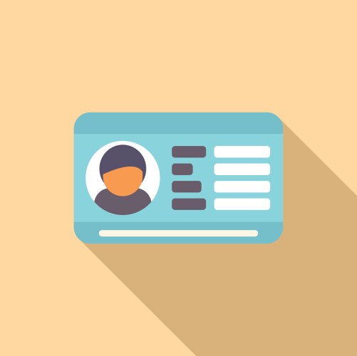 Personal identification card showing photo Vector Image
