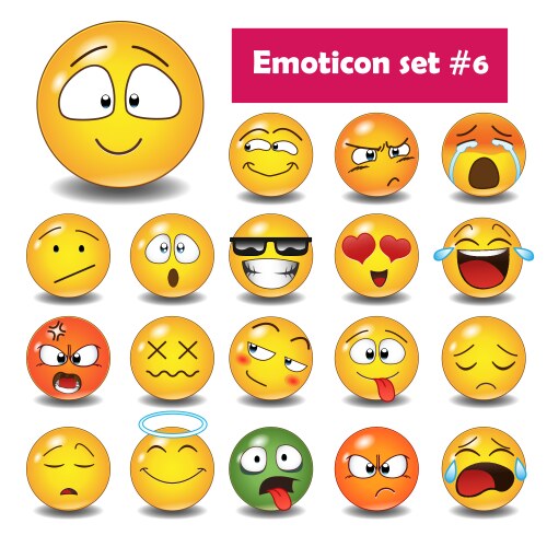 Set of emoticons Royalty Free Vector Image - VectorStock