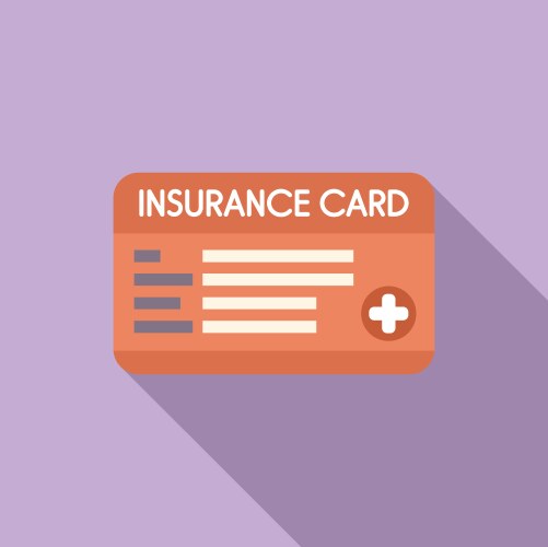 Insurance card icon representing health coverage Vector Image