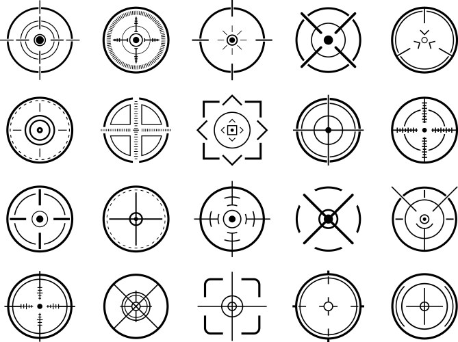 Sniper aim pointer weapon targeting pointers Vector Image