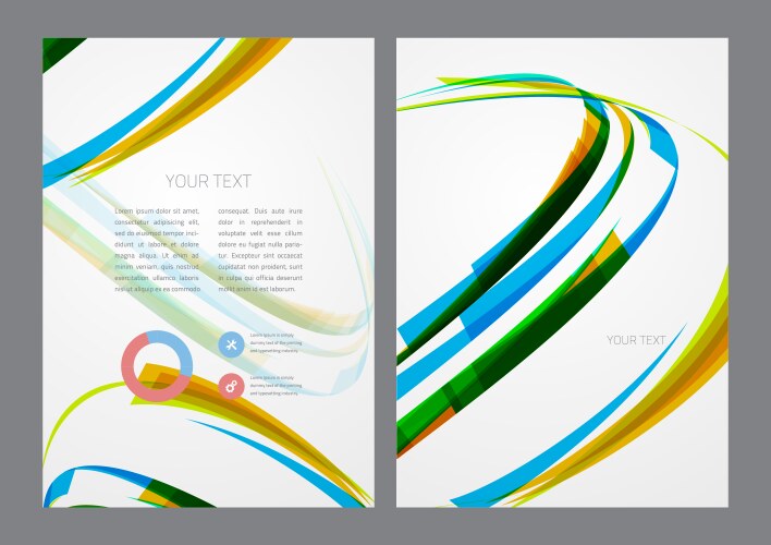 Flyer design template Royalty Free Vector Image