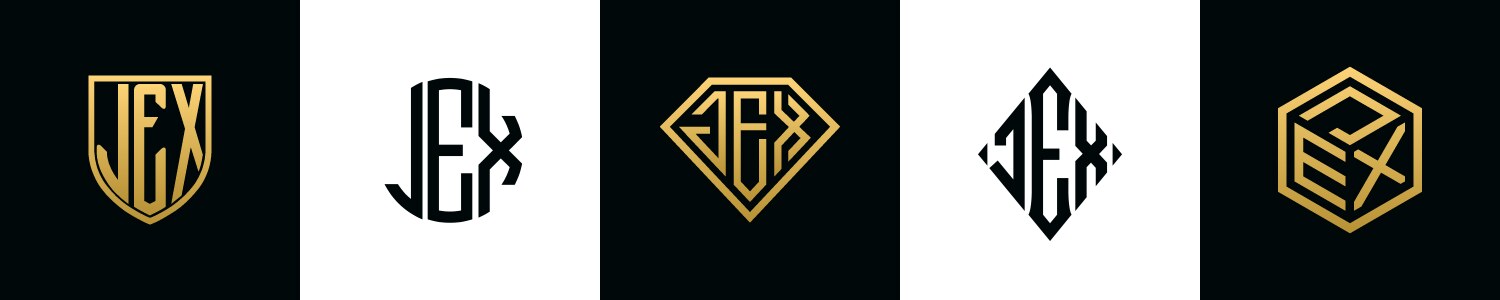 Initial letters jas logo designs bundle Royalty Free Vector