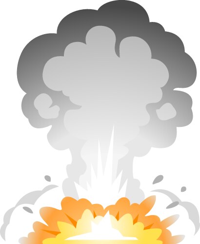 Bomb explosion in city Royalty Free Vector Image