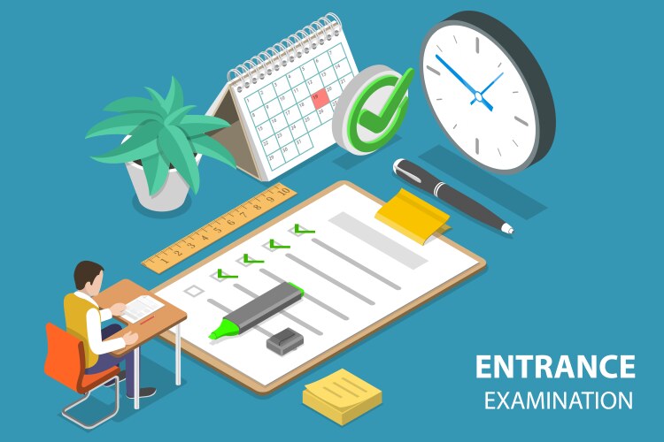 Isometric diagnostic test Royalty Free Vector Image