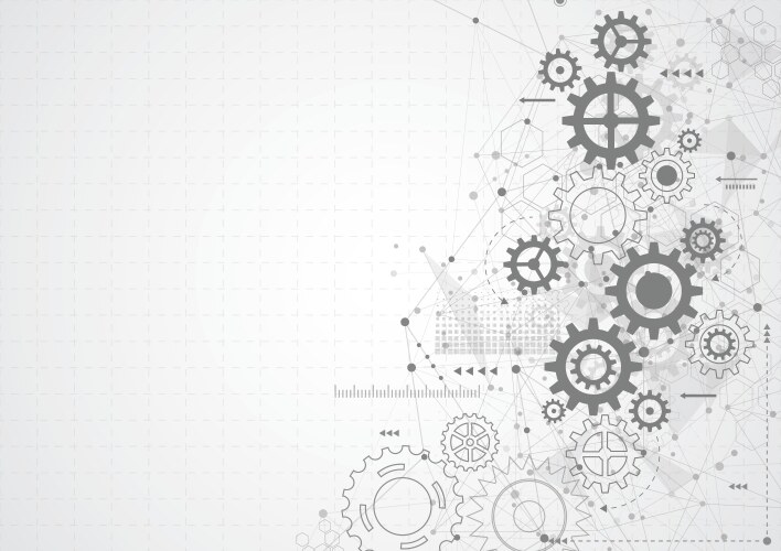 Abstract gear wheel mechanism background machine Vector Image