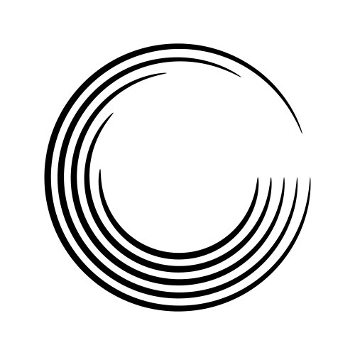 Abstract luxury golden round frame on isolated Vector Image