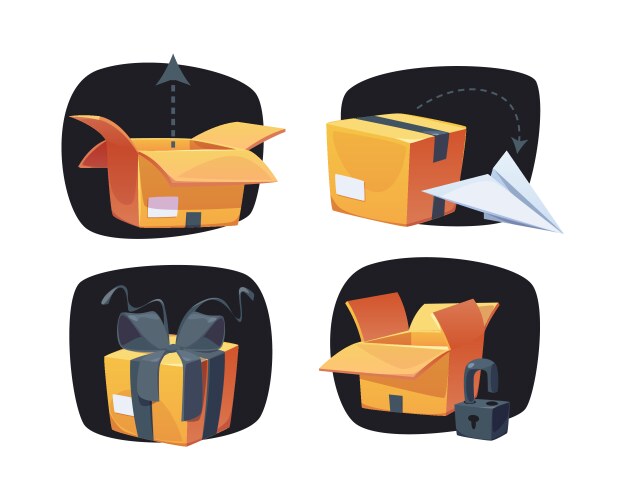 Post boxes and services for people to communicate Vector Image