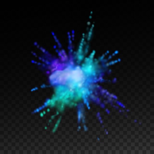 Explosion of colored powder Royalty Free Vector Image