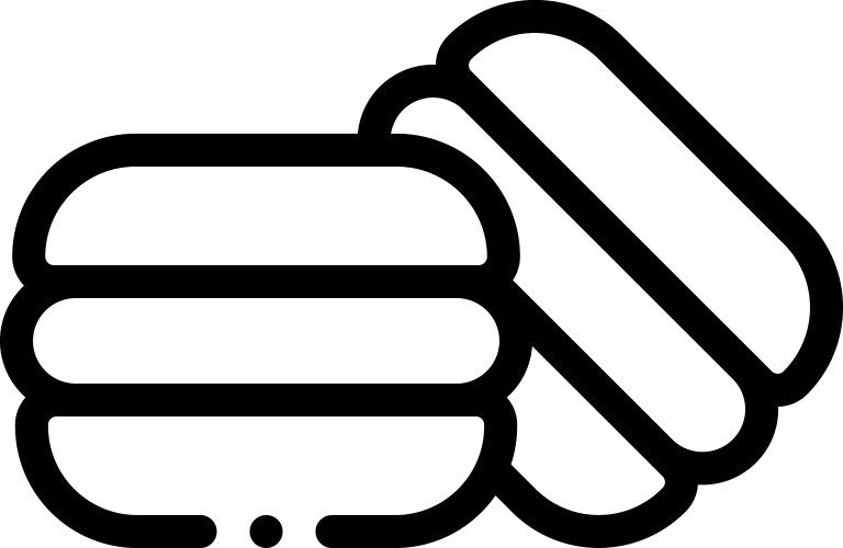 Banana split icon thin linear style design Vector Image