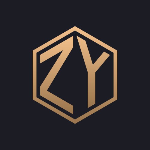 Modern letter zy logo for corporate business Vector Image