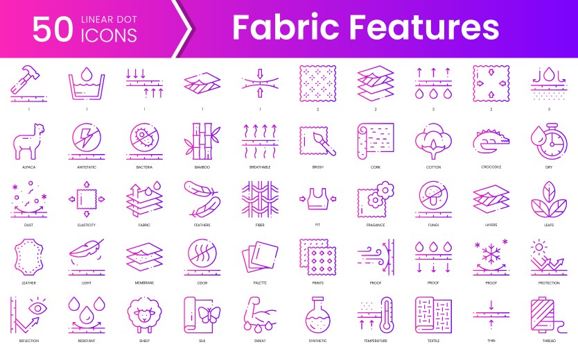 Synthetic Fabric Icon Vector Images (over 830)