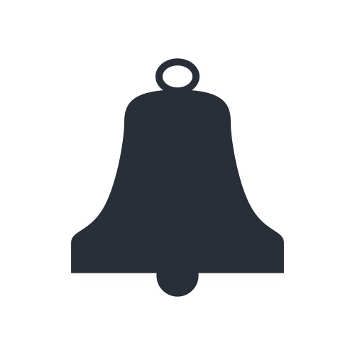 Notification bell icon inbox message Royalty Free Vector
