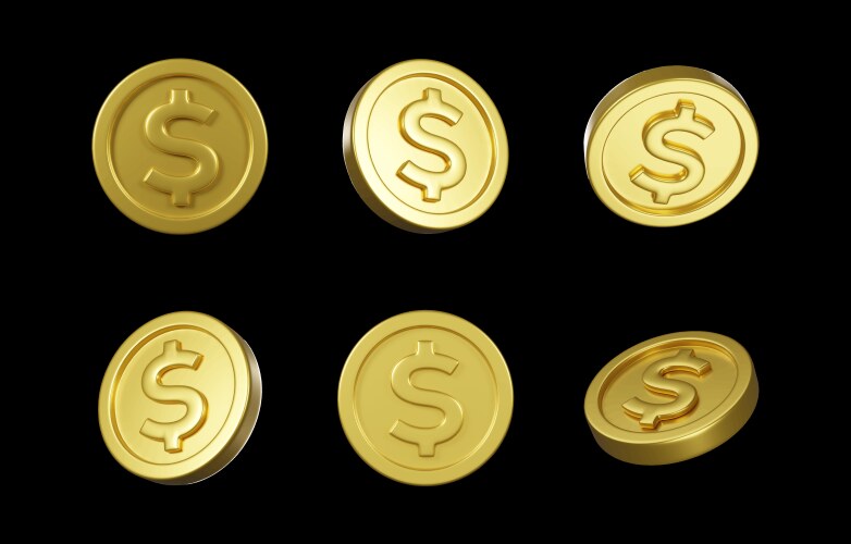 Coin collection Royalty Free Vector Image - VectorStock