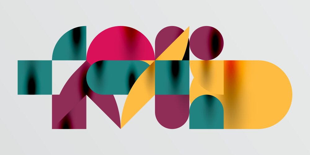 Circles semi squares and round shapes Royalty Free Vector