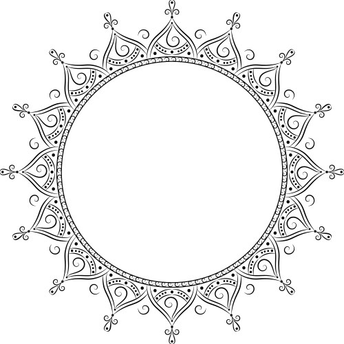 Islamic mandala for coloring Royalty Free Vector Image