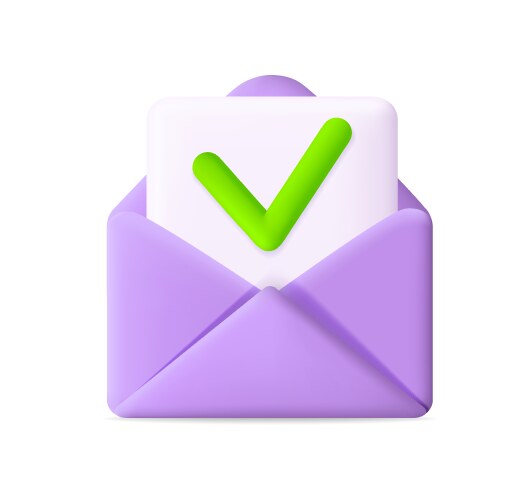 Web icon open the envelope purple gradient Vector Image