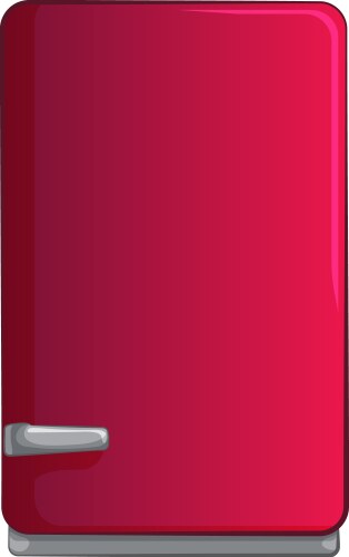 A standalone orange refrigerator Royalty Free Vector Image