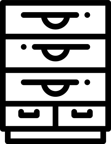 Bed icon thin linear style design isolated Vector Image