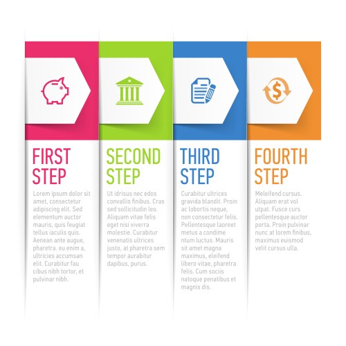 Text box infographics element Royalty Free Vector Image