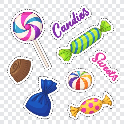 Realistic sweet candy pattern or background Vector Image