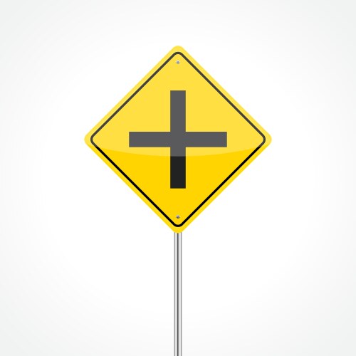 Intersection Road Sign Vector Images (over 7,400)