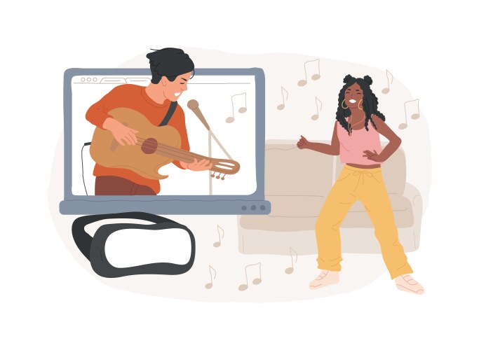 Perform skits isolated cartoon Royalty Free Vector Image