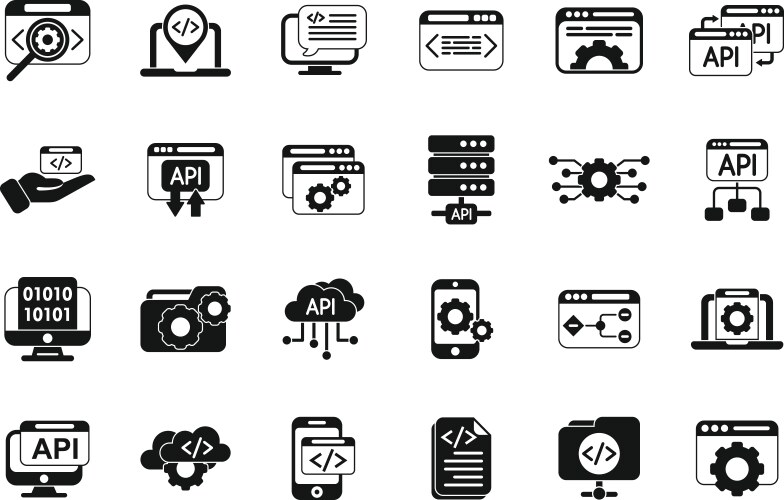 Greenhouse plant icon set outline style Royalty Free Vector