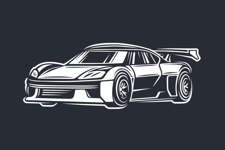 Set of car street racing Royalty Free Vector Image