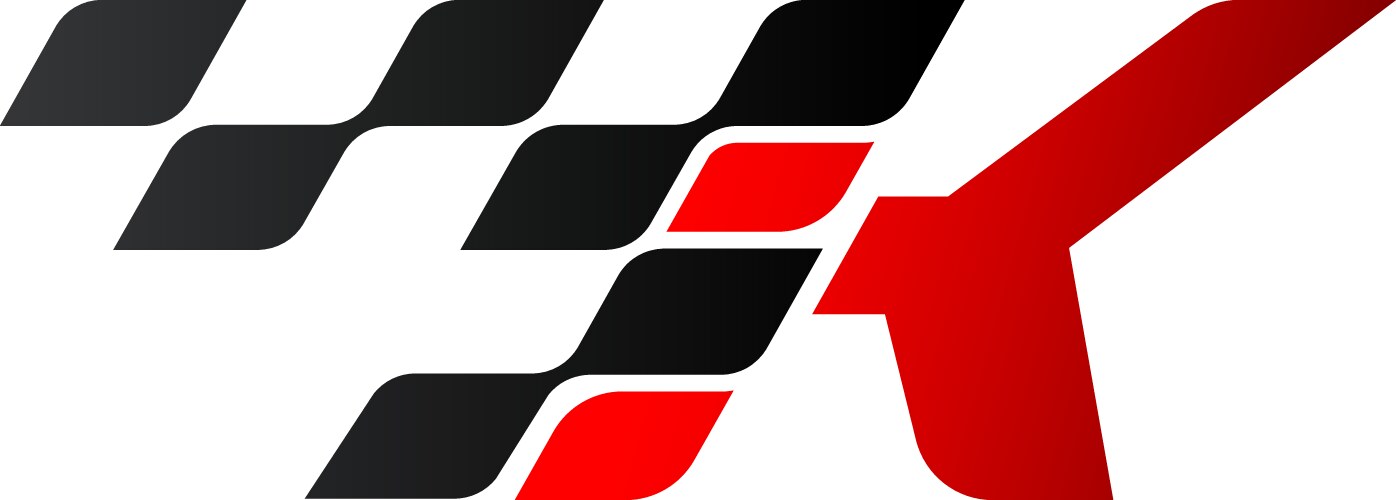 Letter f with racing flag logo Royalty Free Vector Image