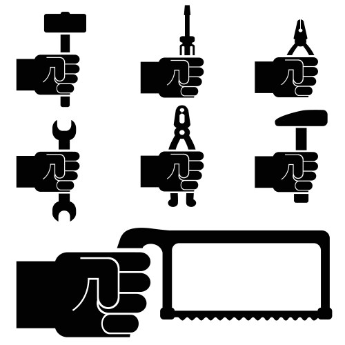Building tool icon set Royalty Free Vector Image