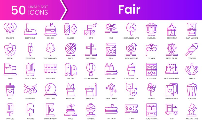 Set of friendship icons gradient style icon bundle