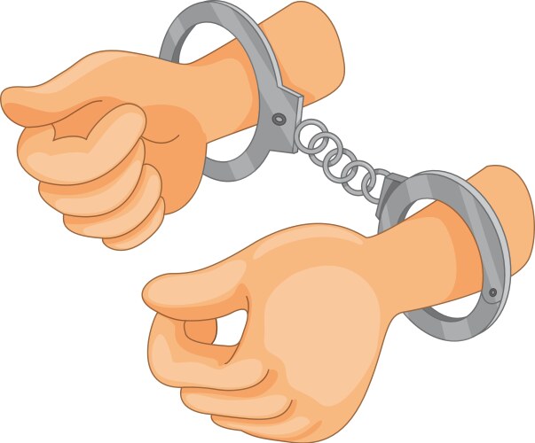 Handcuffs cartoon Vector Images & Graphics for Commercial Use | VectorStock