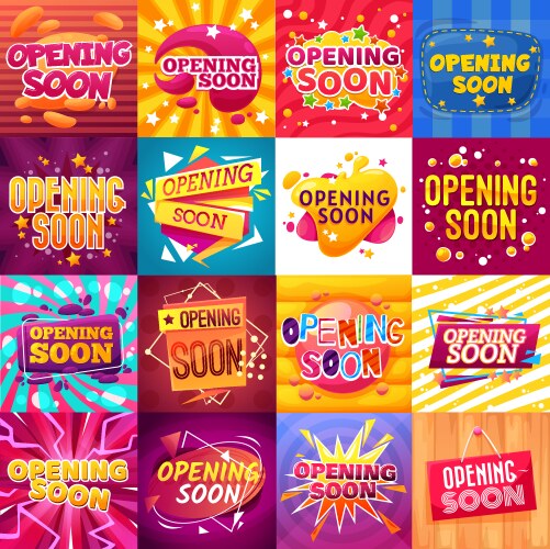 Grand opening banner design Royalty Free Vector Image