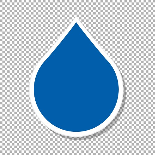 Water drop label Royalty Free Vector Image - VectorStock