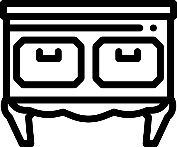 Apartment icon thin linear style design isolated Vector Image