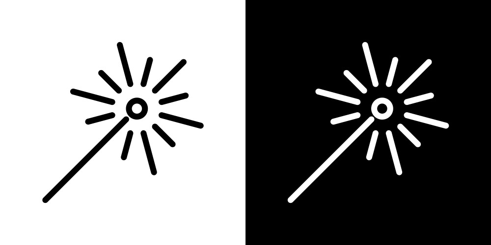 Laser beam icon set on white background Royalty Free Vector