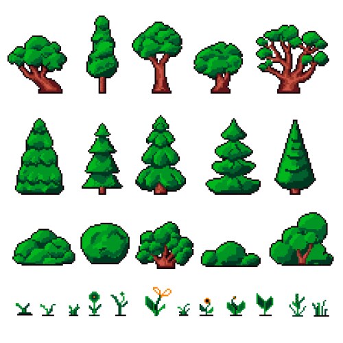 8 Bit Tree Vector Images (over 780)